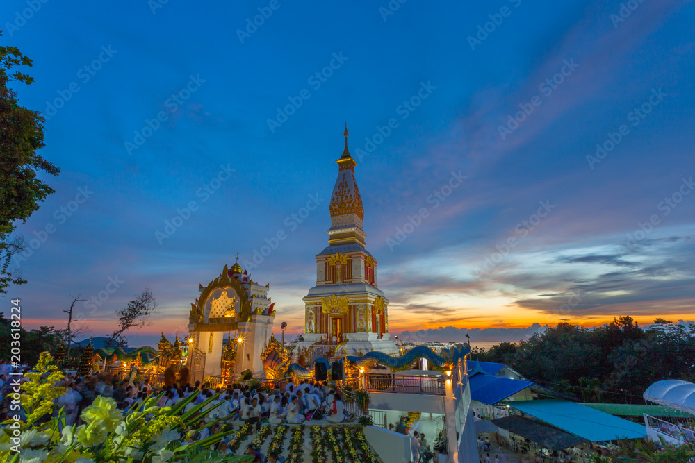 beautiful Phra That Phanom pagoda in Doi Thepnimith temple on Patong ...