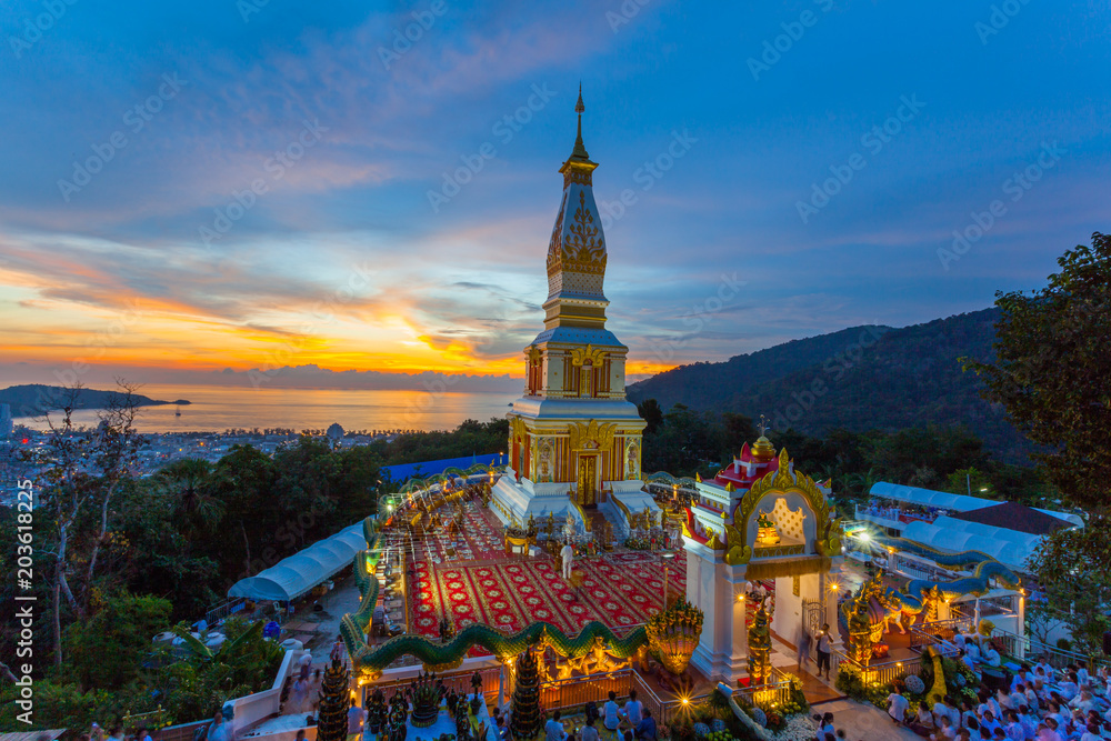beautiful Phra That Phanom pagoda in Doi Thepnimith temple on Patong ...