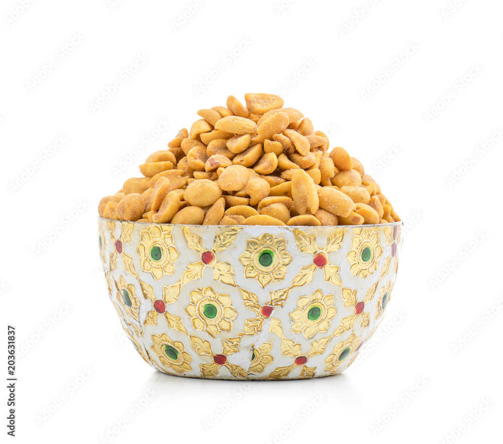 Indian Traditional Snack Food Masala Peanuts Also Know as Masala Sing ...