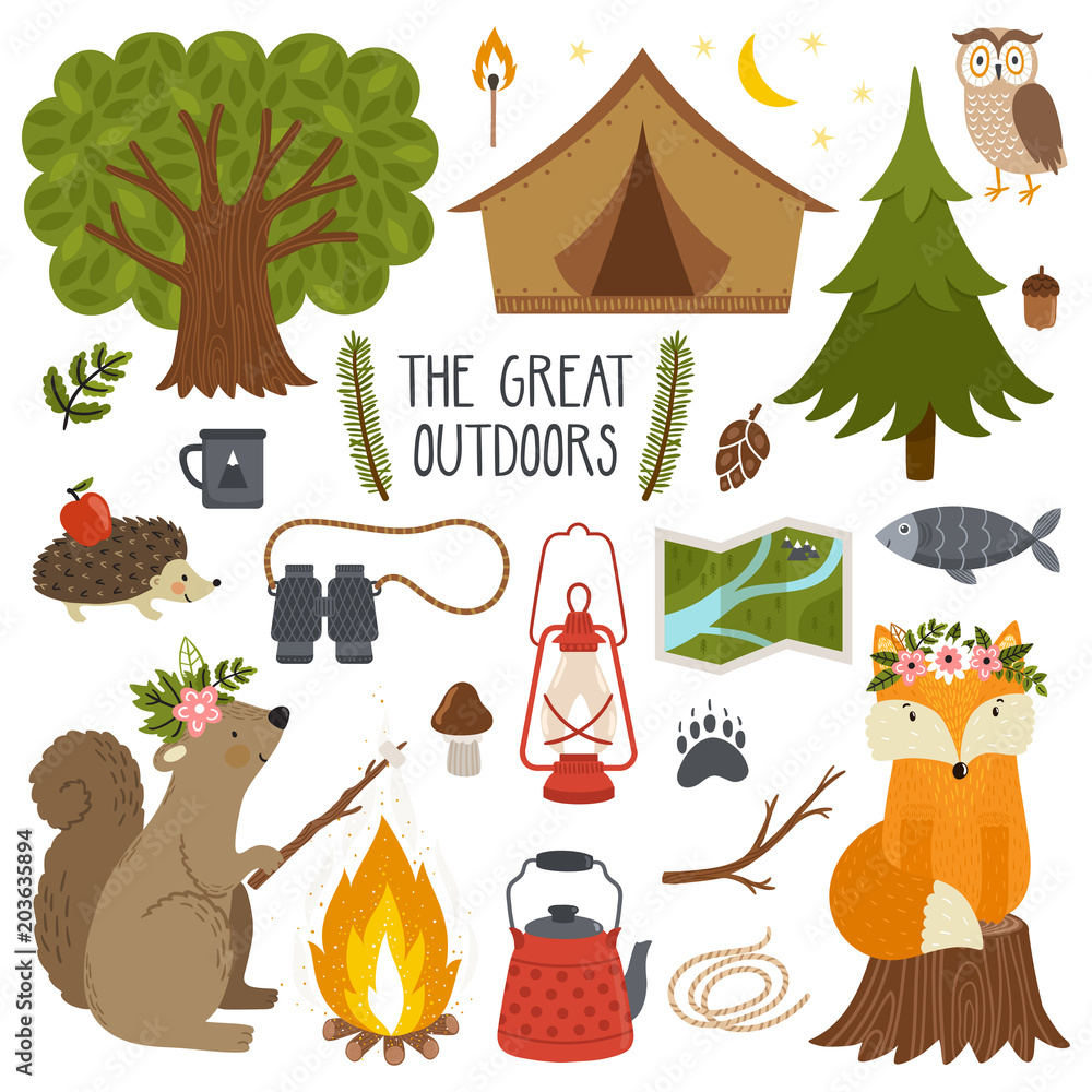 Camping Gear Clipart Adobe