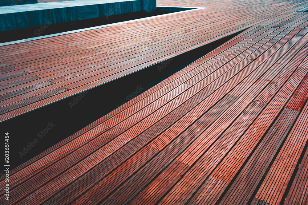 modern wooden ground architecture with some lines Stock Photo | Adobe Stock