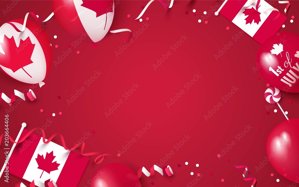 1st of July. Canada independence day celebration background with ...