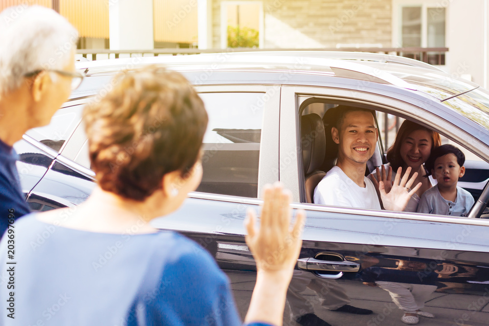 Family Waving