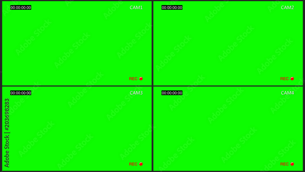 Poster cctv four screen with rec dot chroma key – Wall Art | UkPosters