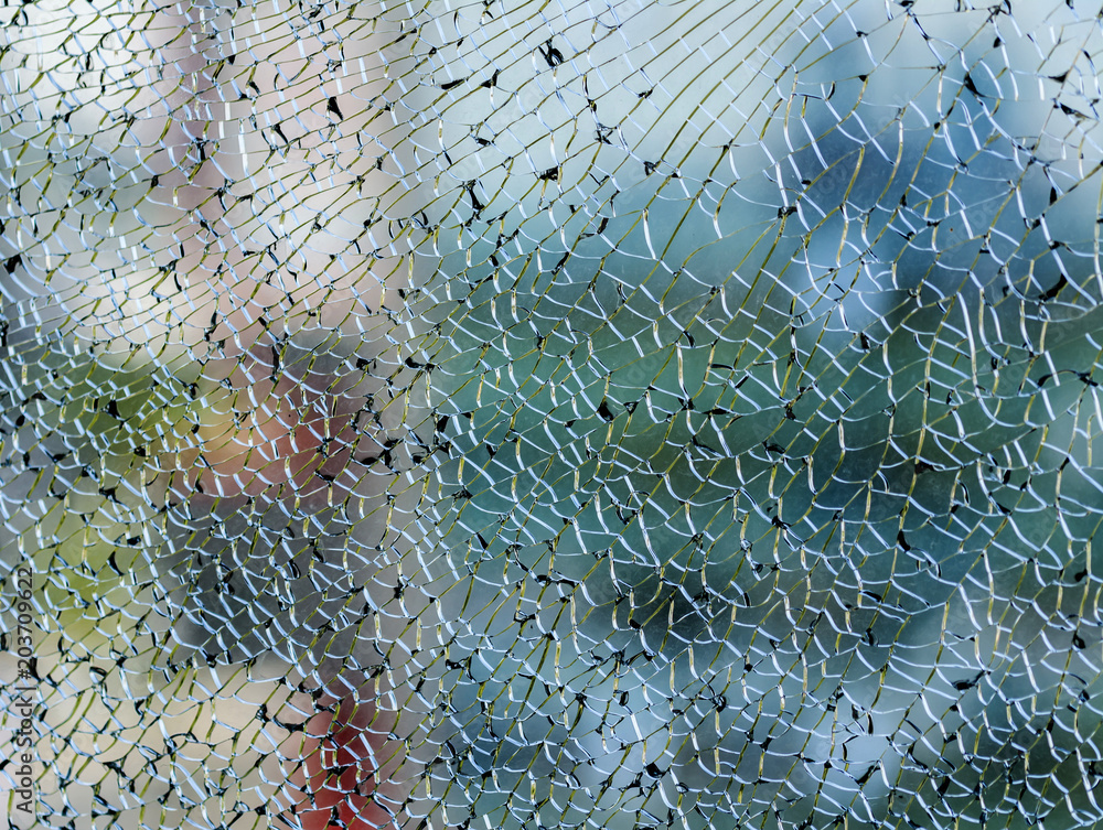 Broken glass, light reflection on a broken window Stock Photo | Adobe Stock