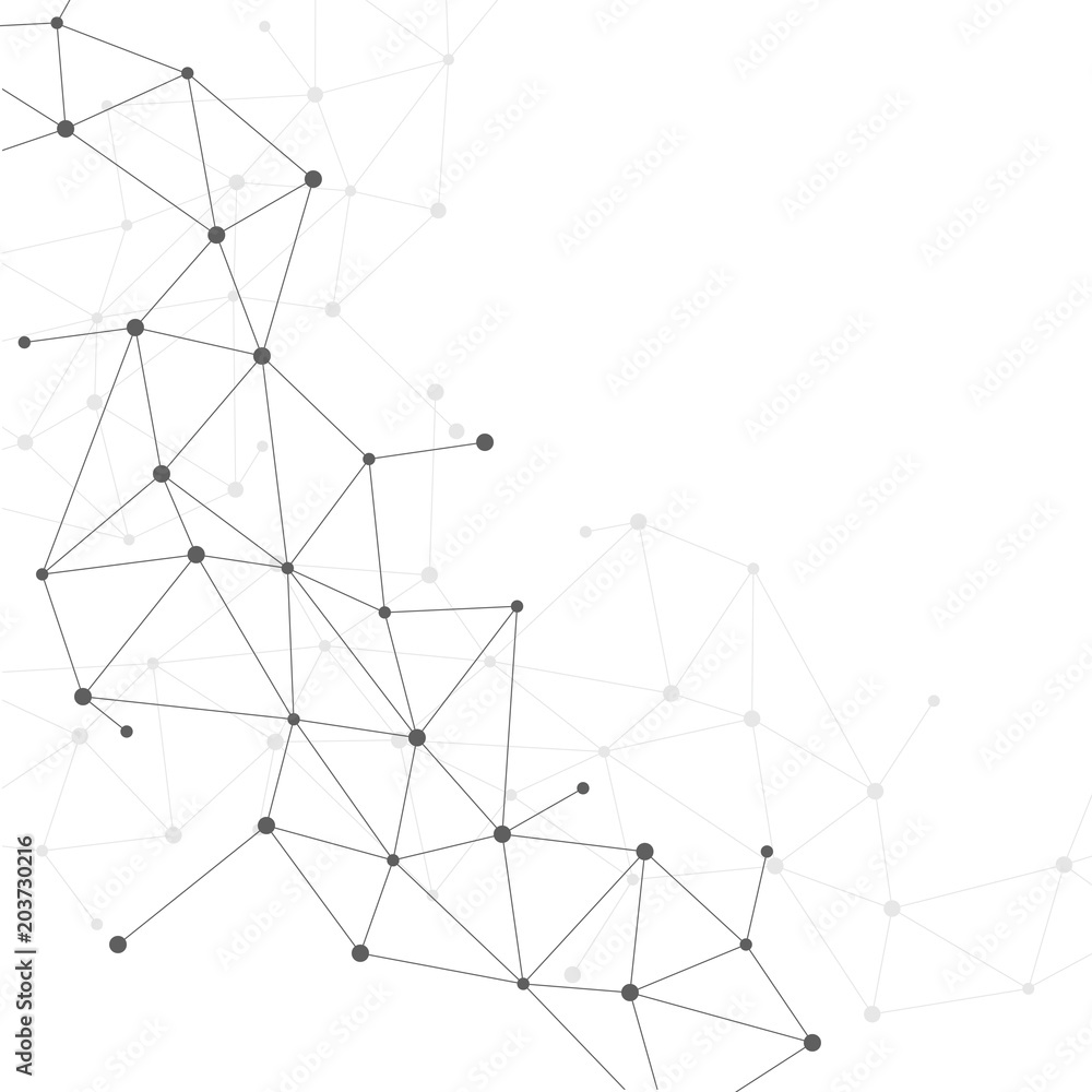 Network Connecting dot polygon background on isolated white background ... Network Connecting dot polygon background on isolated white background ...