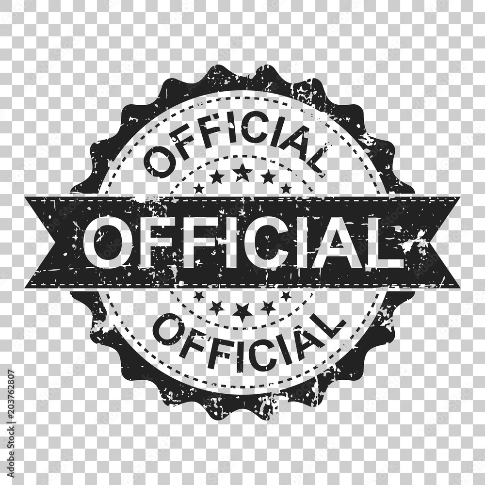 Official scratch grunge rubber stamp. Vector illustration on isolated ...
