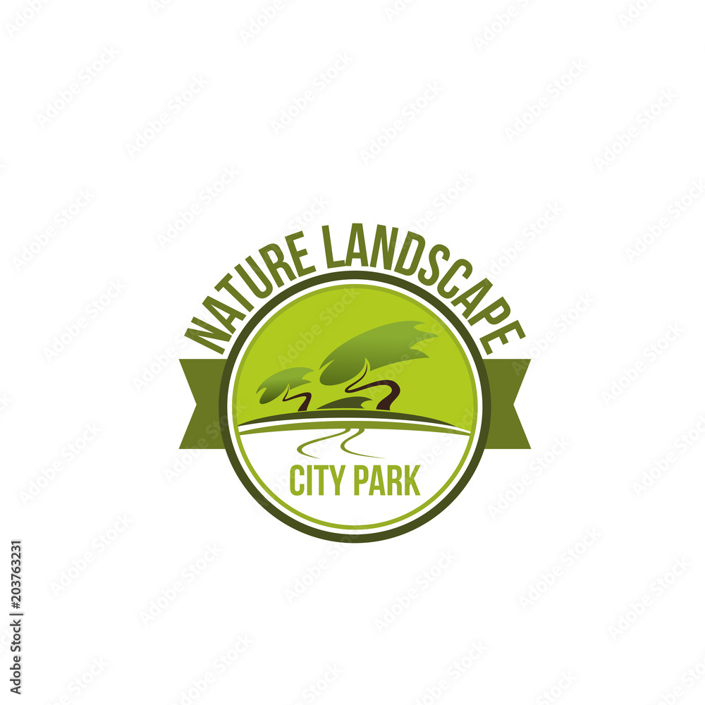 Emblem for city park Stock Vector | Adobe Stock