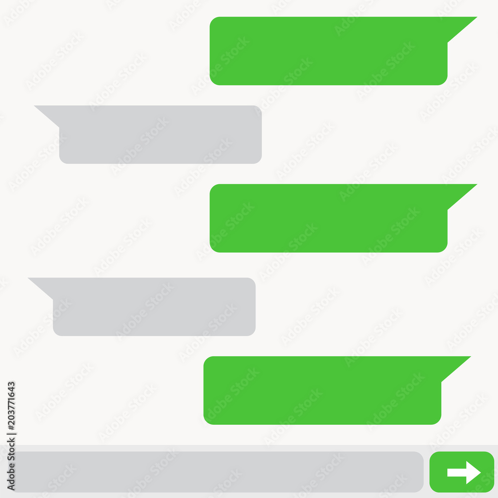 Mobile UI kit chat messenger. Chat app template interface vector ... Mobile UI kit chat messenger. Chat app template interface vector ...