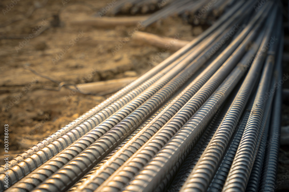 Construction rebar steel work reinforcement in conncrete structure of ...