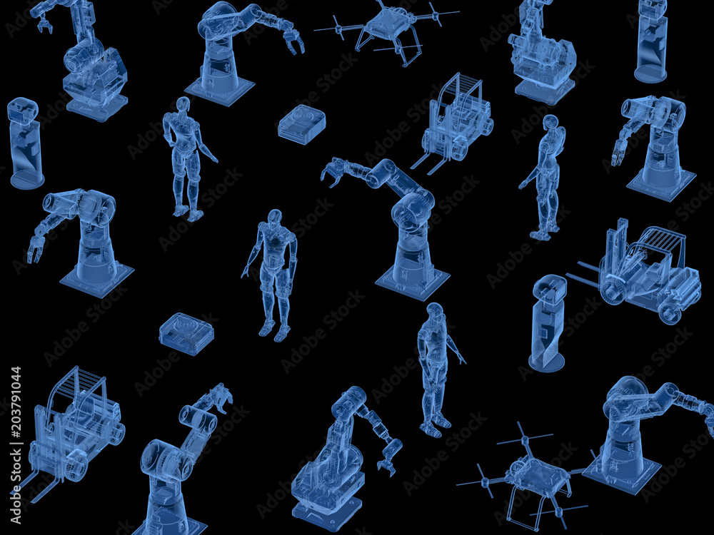 x-ray cyborg with robot arm Stock Photo | Adobe Stock