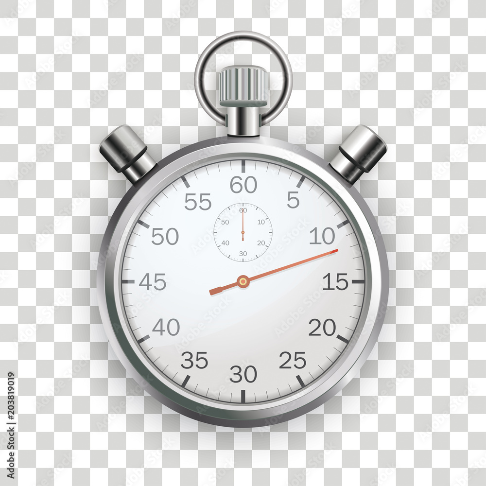 Stopwatch Transparent Stock Vector | Adobe Stock