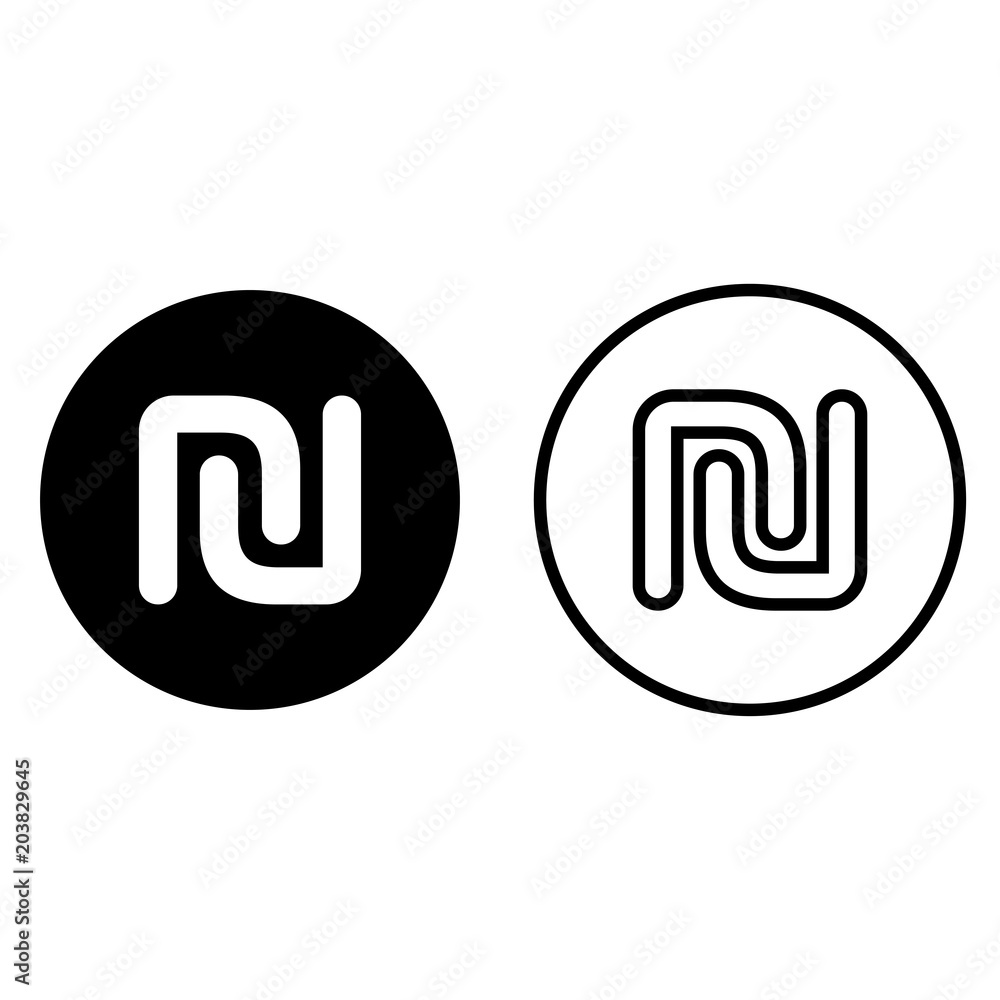 Israeli Shekel currency symbol icon Stock Vector | Adobe Stock