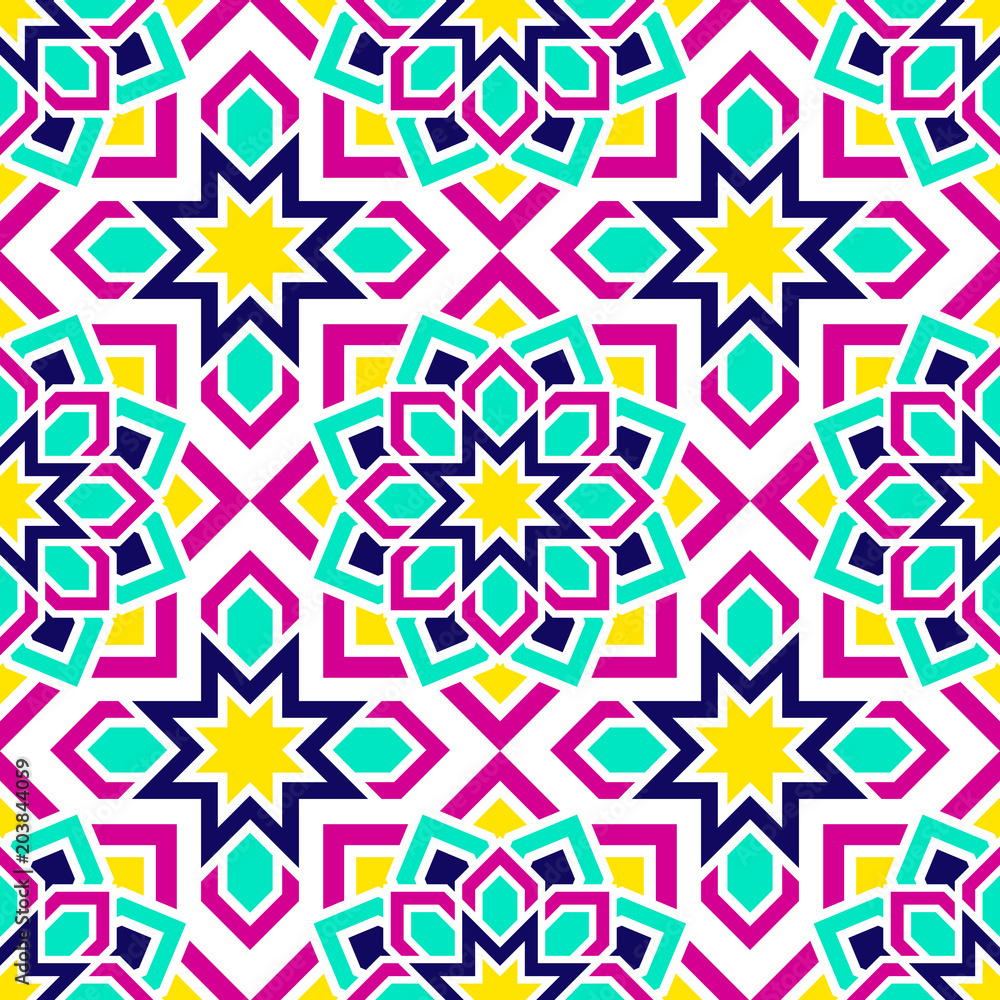Islamic background. Arabic repeat texture. vector geometric seamless ...
