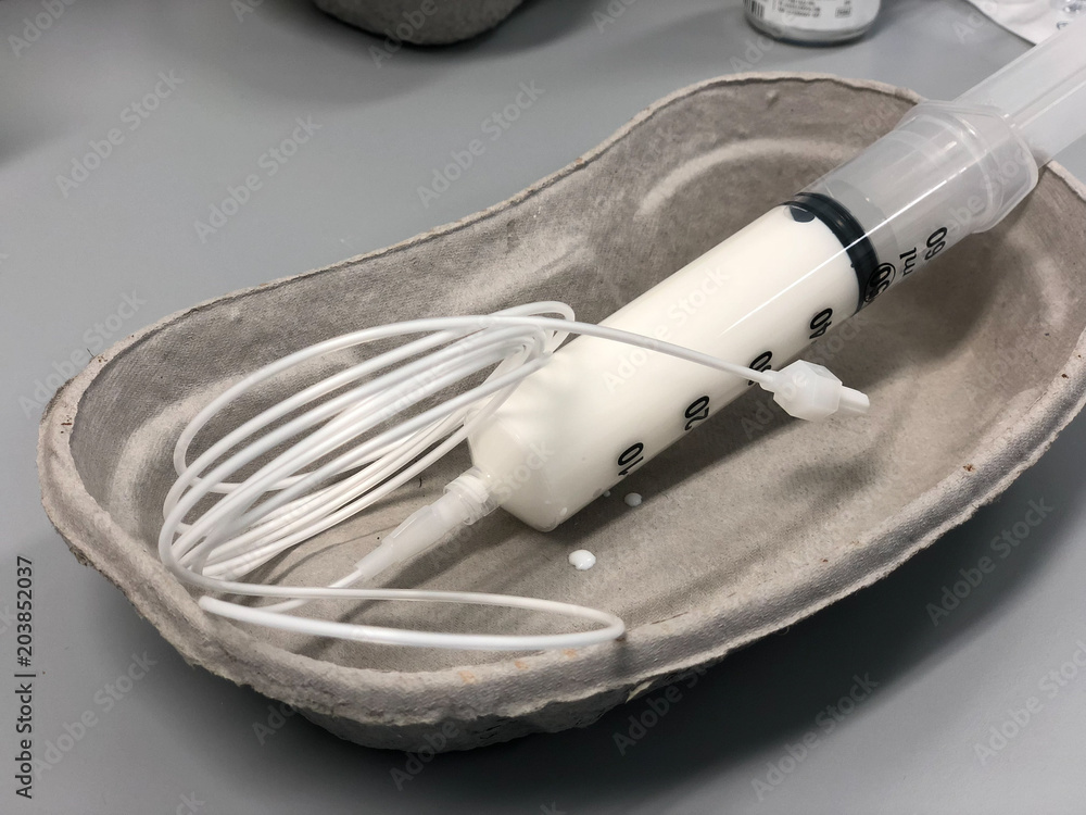 Syringe with anaesthetic drug - Propofol, ready for infusion. Stock ...