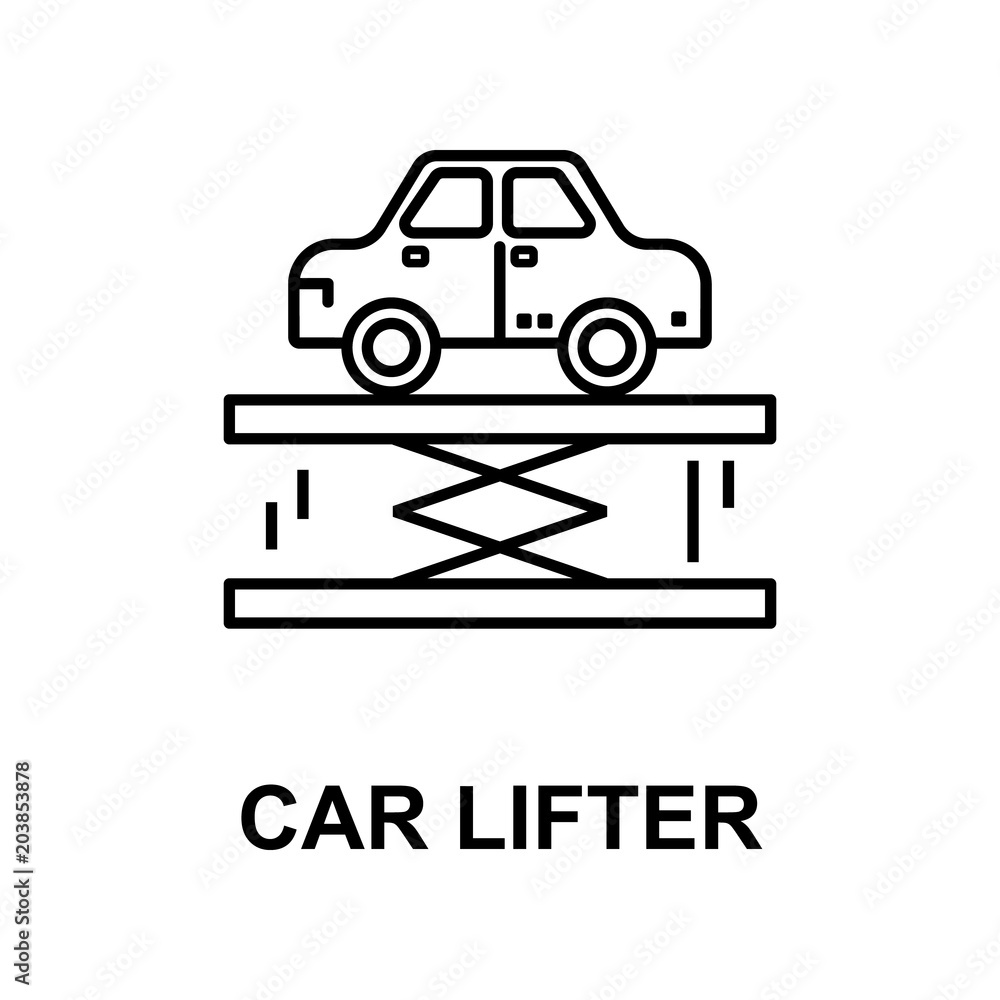 car lifter icon. Element of car repair for mobile concept and web apps ...