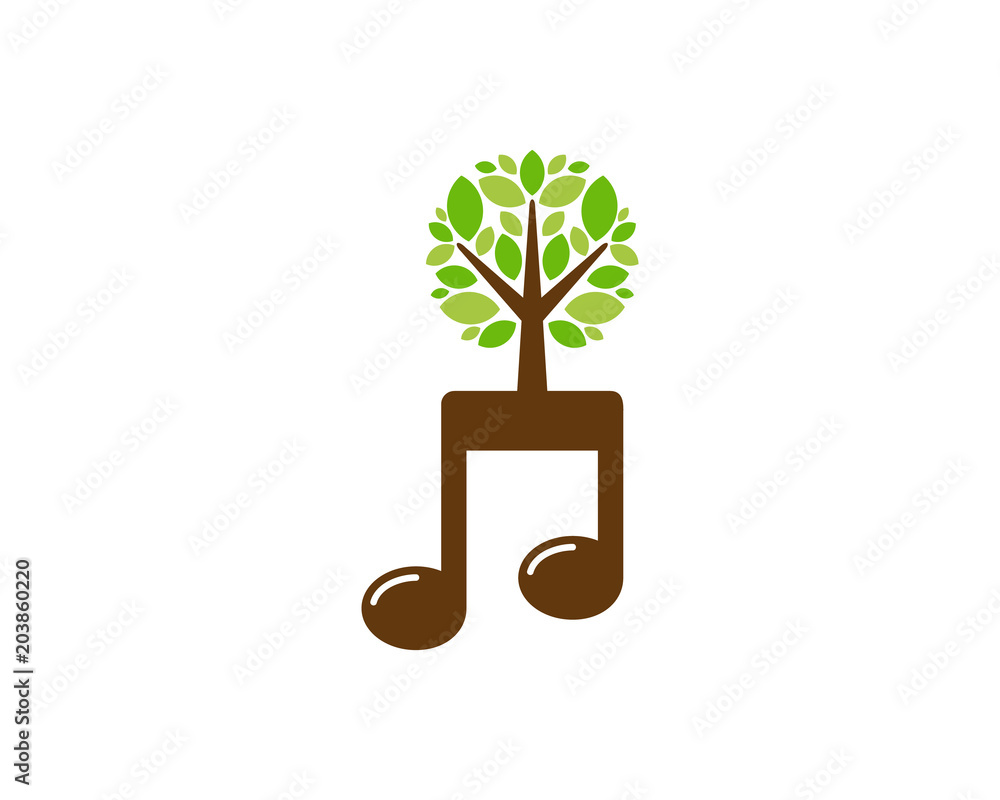 Sound Tree Icon Logo Design Element Stock-Vektorgrafik | Adobe Stock