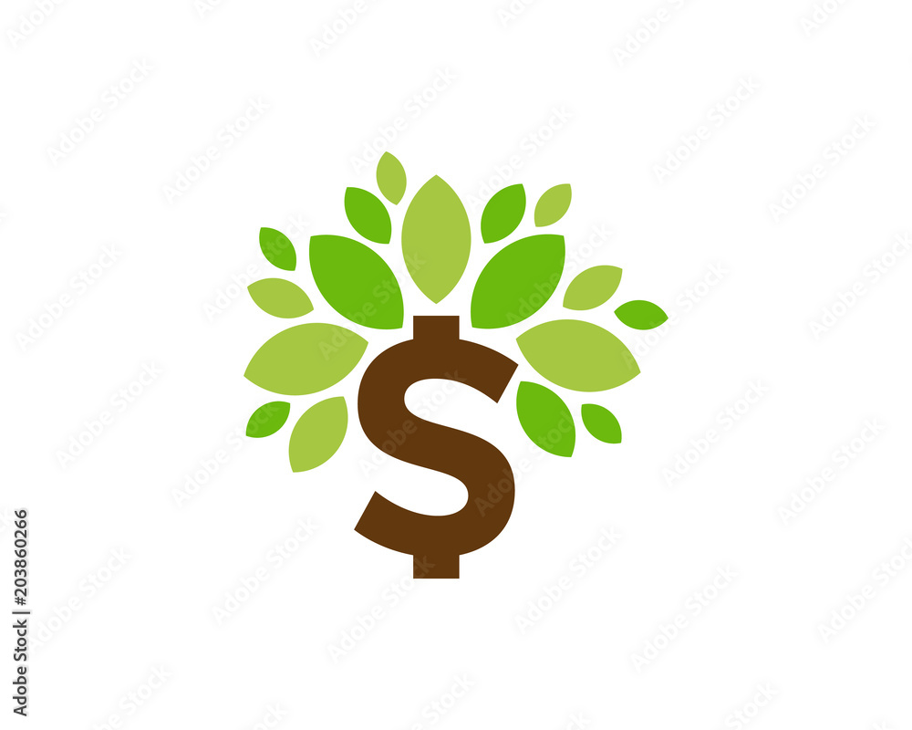 Money Tree Icon Logo Design Element Stock Vector | Adobe Stock