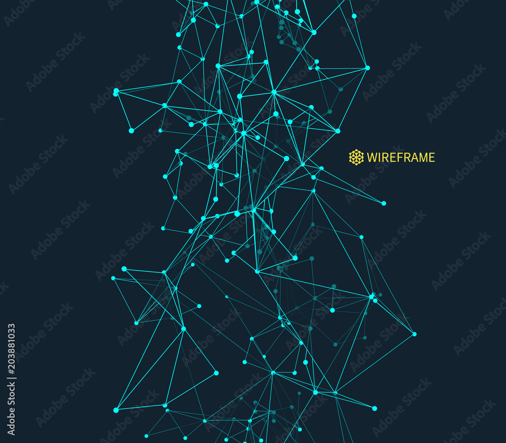 Abstract science or technology background. Graphic design. Network ...