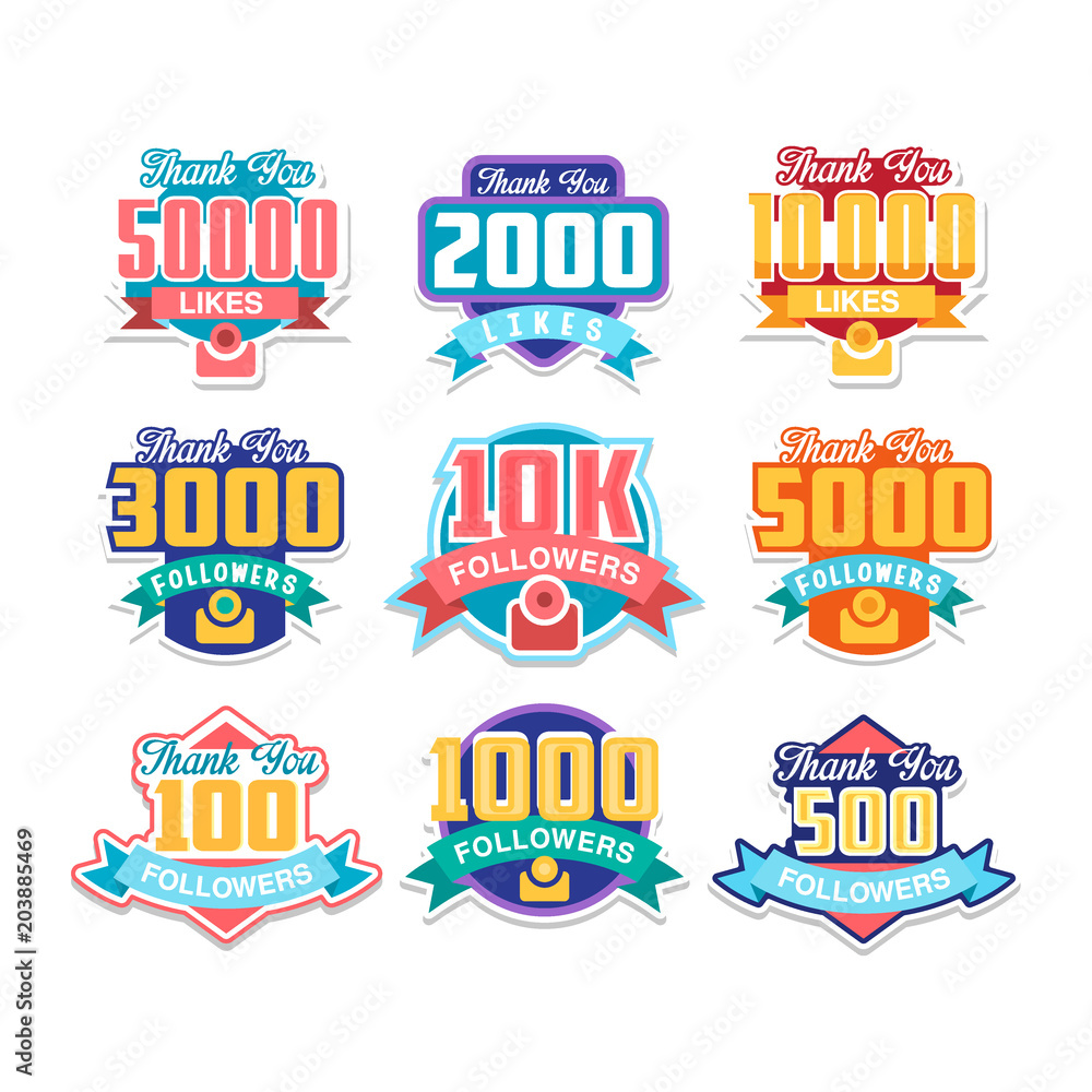 Thank you all for likes, celebration for social media friends, fans or ...