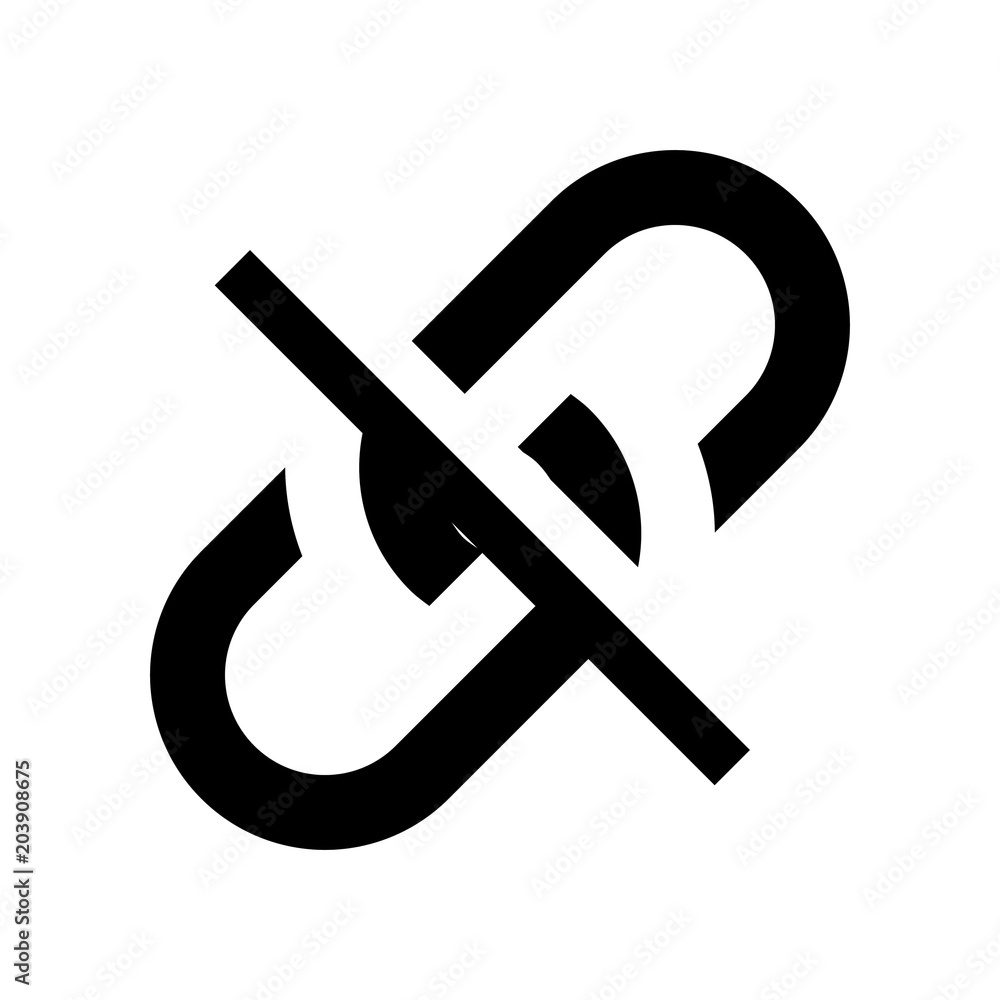 broken link Stock Vector | Adobe Stock