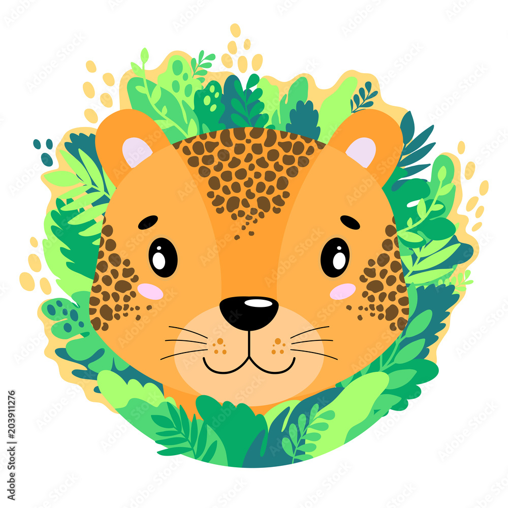 Leopard Face Clip Art