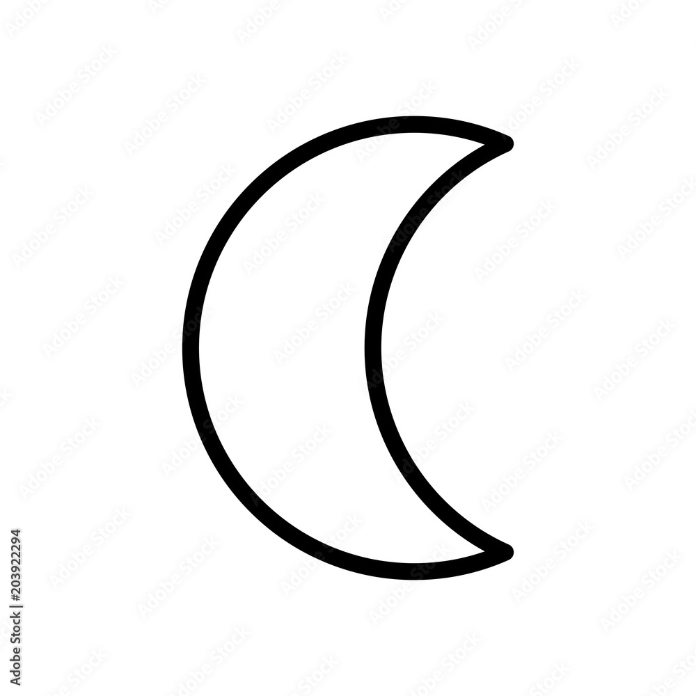 Simple Moon Outline