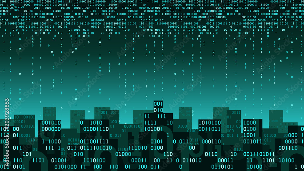 Abstract smart city with the artificial intelligence and internet of ...