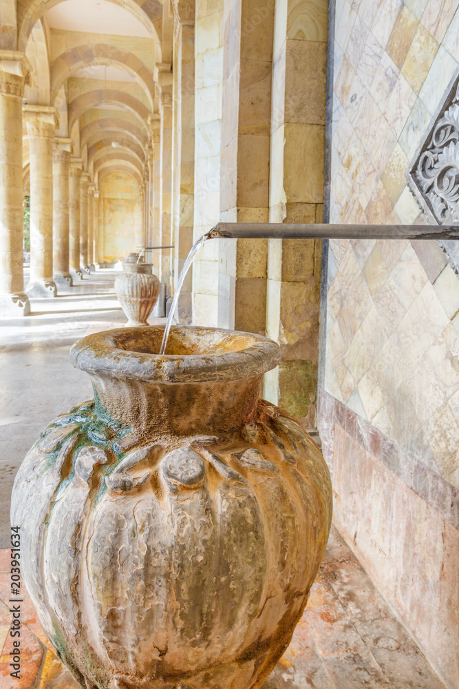The famous sources of mineral water in Jermuk. Popular destination for ...