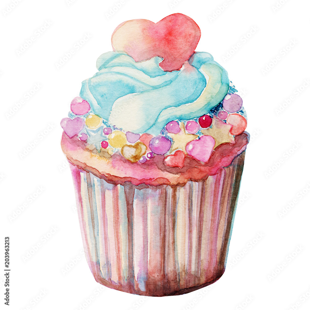 Pink Cupcake Drawing