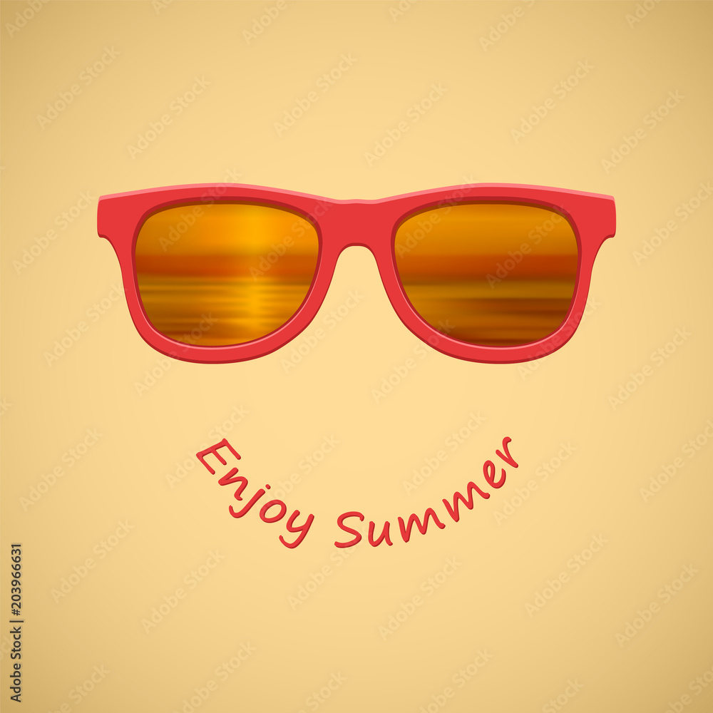 Sunglass Reflection Sunset