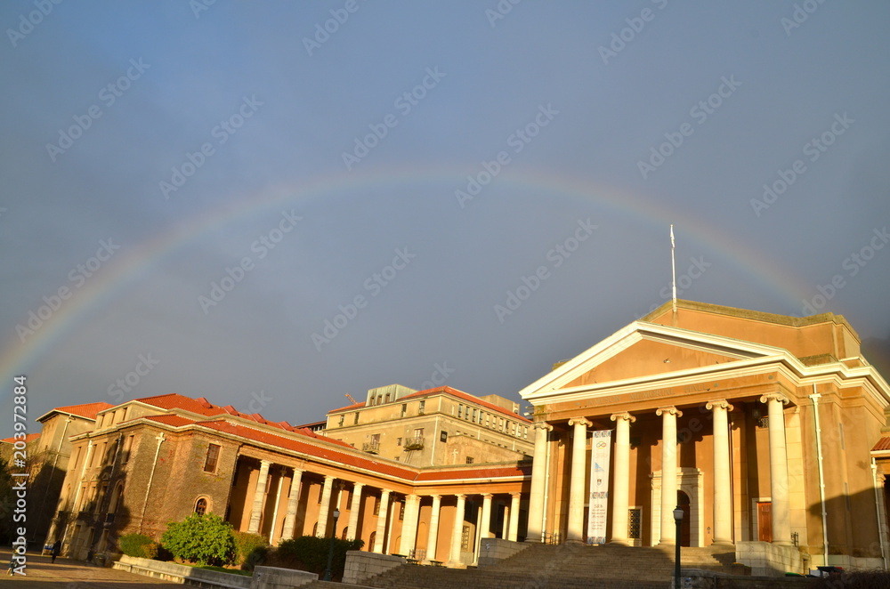 View of the campus of the University of Cape Town (UCT), a public ...