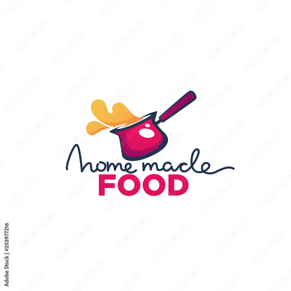 cook home made food, vector collection of pot full of tasty soup for ...