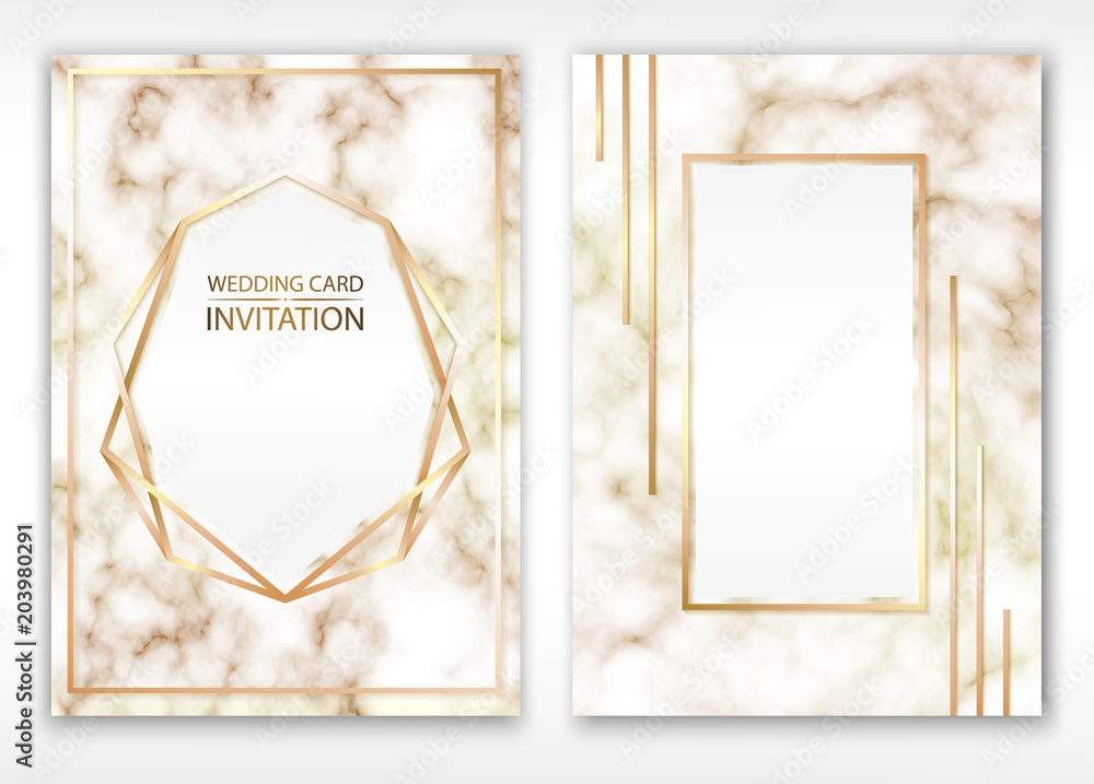 Vector. White background. Wedding card. Detailed texture of marble ...