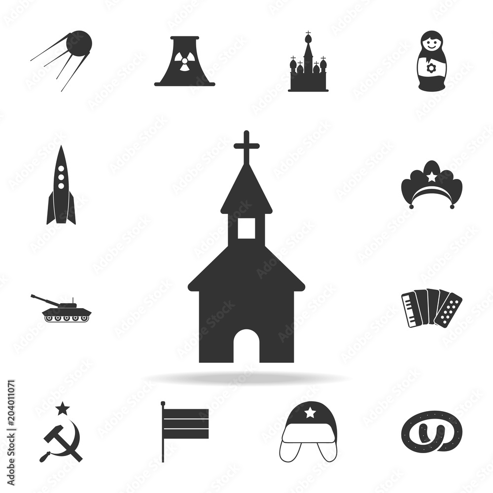 Orthodox Church icon. Detailed set of Russian culture icons. Premium ...