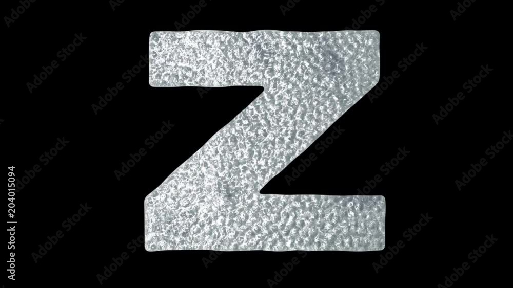 Letter Z - Animated Ice Water Letters Concept Stock Video | Adobe Stock