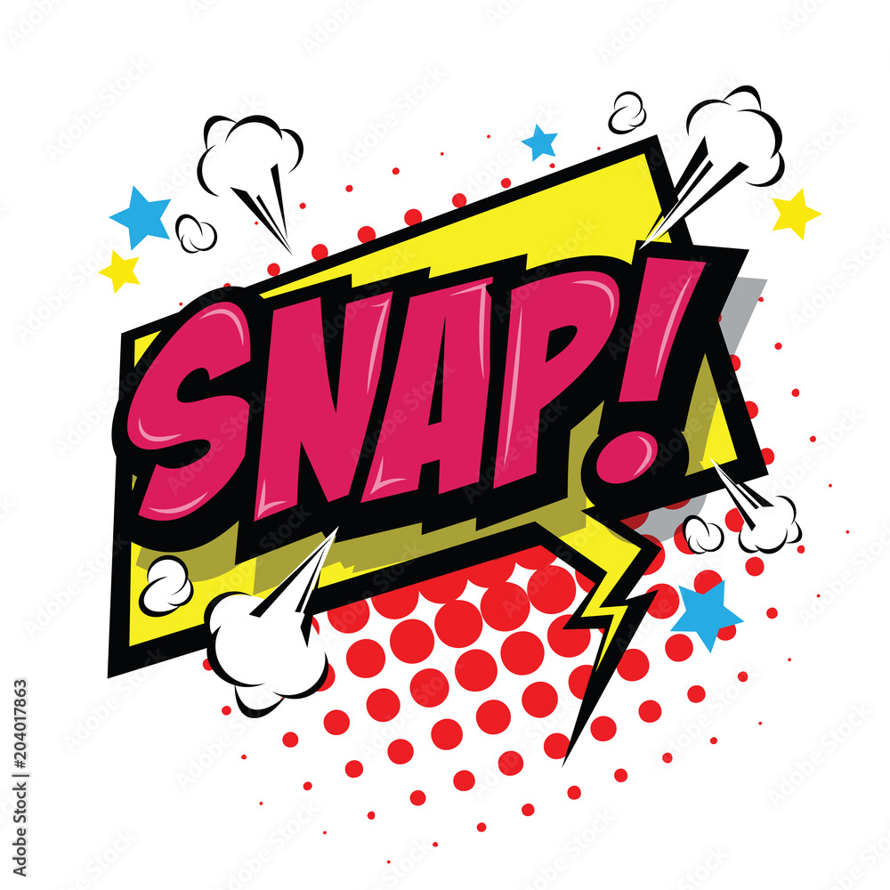 Snap! Comic Speech Bubble Stock Vector | Adobe Stock