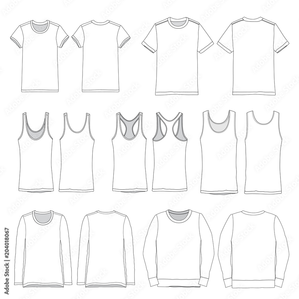Vector template of Various Clothing Stock Vector | Adobe Stock