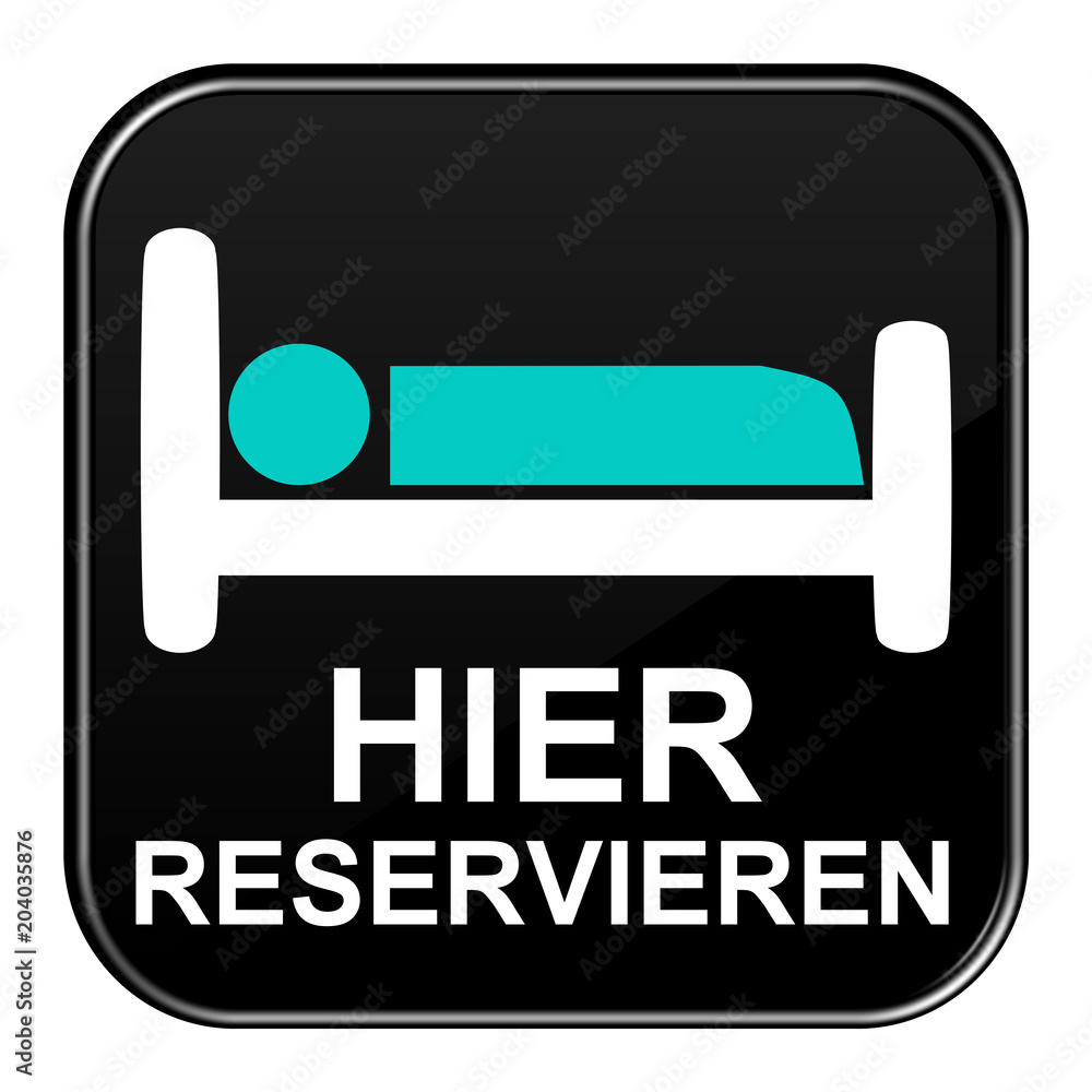 Schwarzer Button zeigt Hier Reservieren Stock Illustration | Adobe Stock