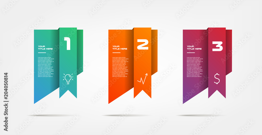 Gradient infographics step by step. Element of chart, graph, diagram ...