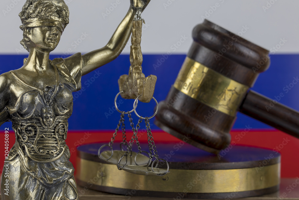 Human Rights Act and Justice Concept , Russia - Russian Federation Flag ...