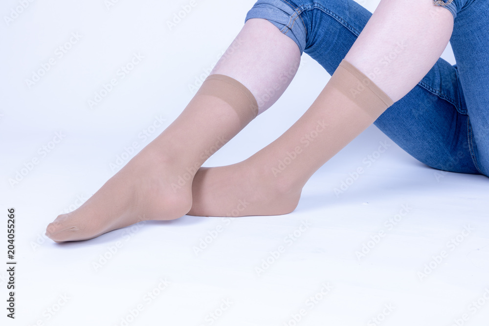 Strumpf Beige Stock Photo | Adobe Stock