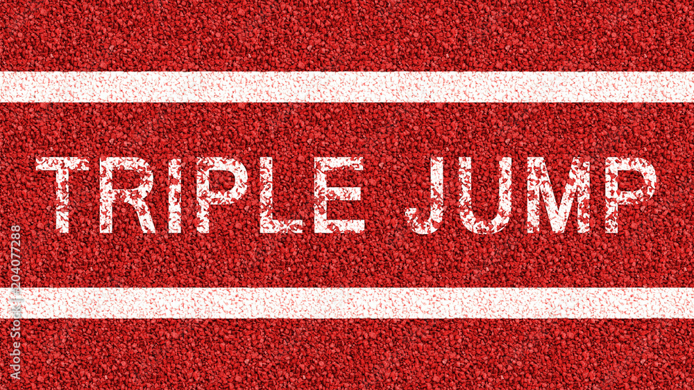 Triple jump font on running track Stock Illustration | Adobe Stock