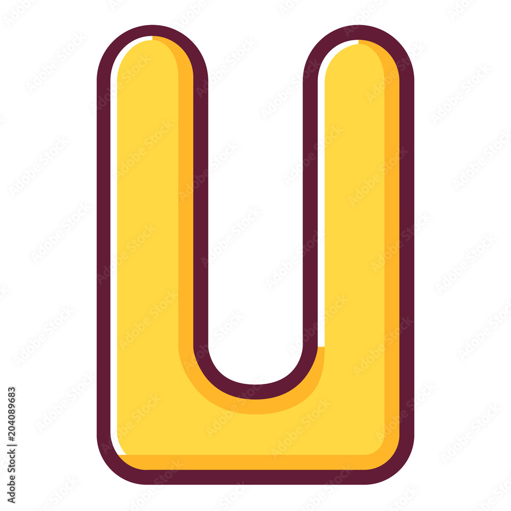 Letter U of the English alphabet. Alphabetic character. An icon for the ...