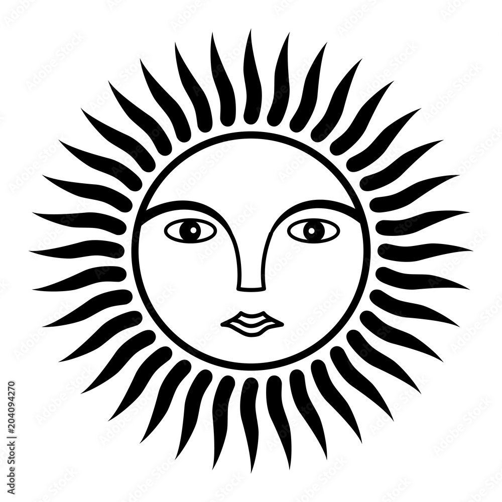 Sun Face Vector