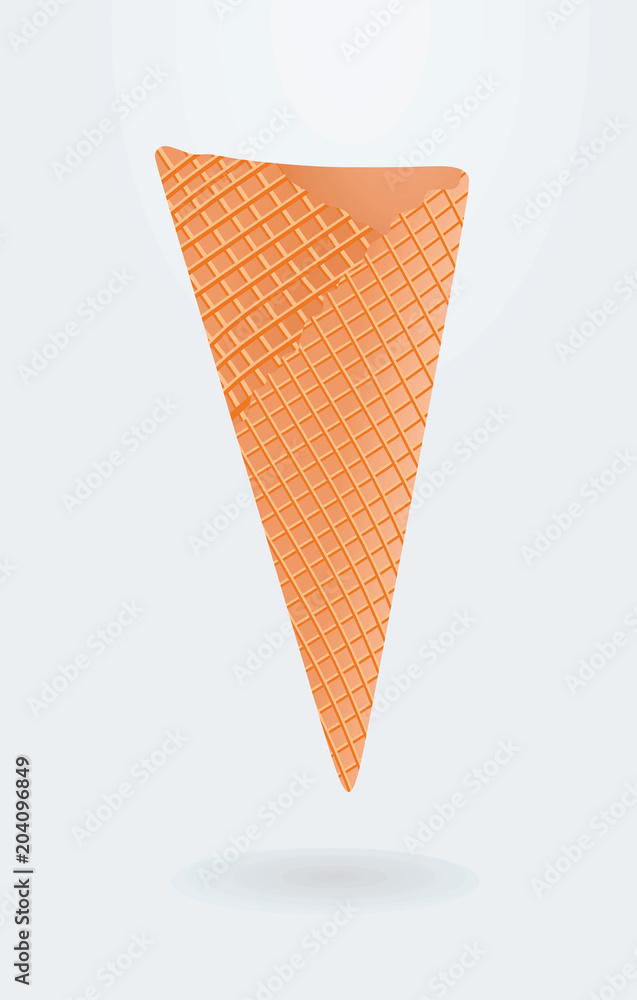 Ice cream cone. vector illustration Stock Vector | Adobe Stock