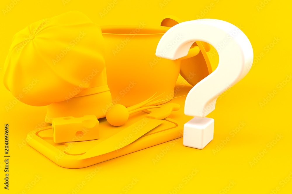 Culinary background with question mark Stock Illustration | Adobe Stock