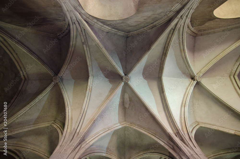 Gothique ceiling in a medieval church Stock Photo | Adobe Stock