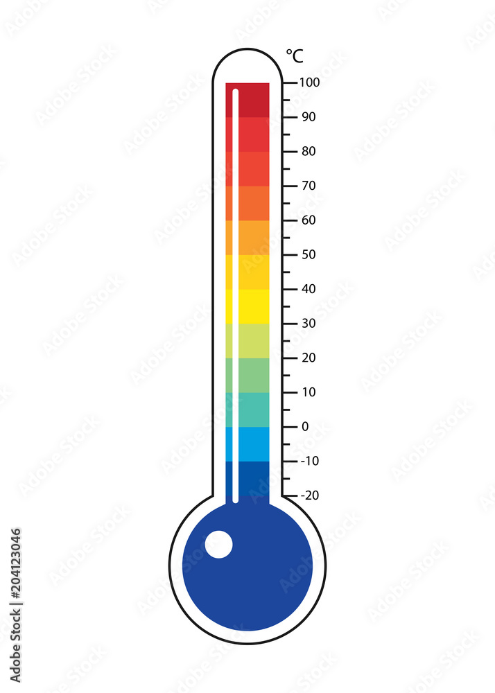 Thermometers icon with different zones. Clipart image isolated on white ...