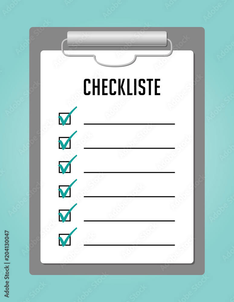 Checkliste zum Eintragen Grafik Stock Vector | Adobe Stock
